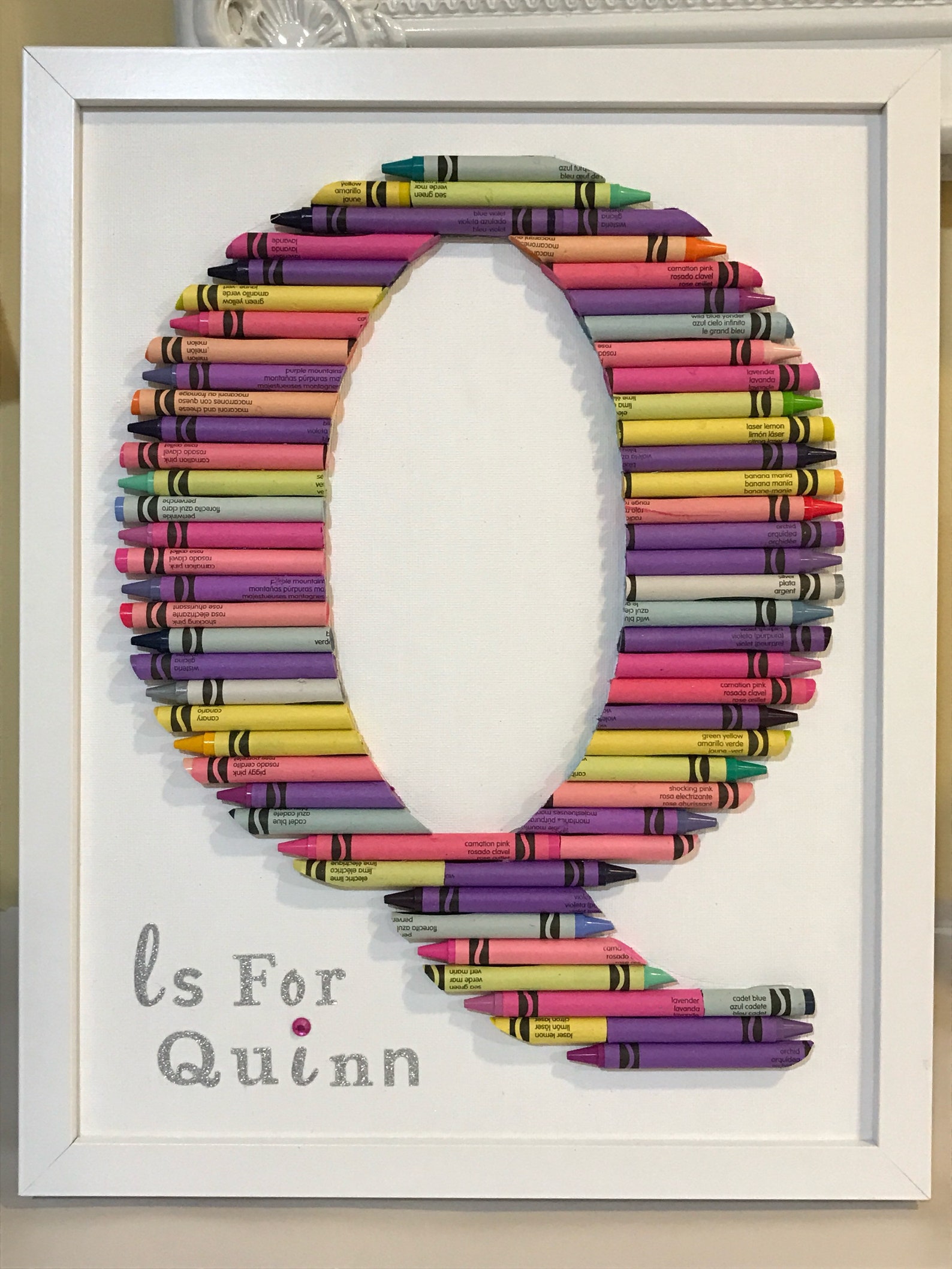 Custom Crayon Monogram, Baby Gift, Personalized Crayon Letter, Pastel ...