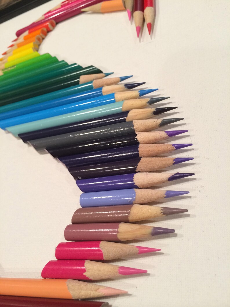 Custom Colored Pencil Monogram Large Personalized Cut Pencil | Etsy