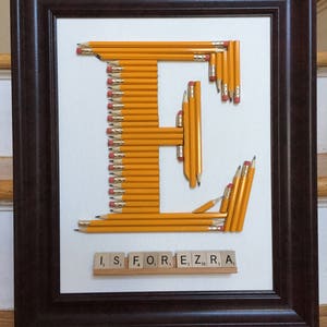 Custom Pencil Monogram Large, (small Available Also) Personalized No 2 ...