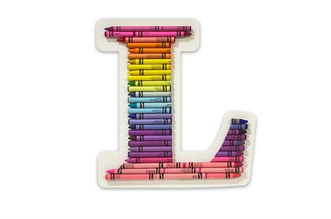 Letter L, Alphabet Letter Vinyl Decal, Cute Sticker, Crayon Monogram ...