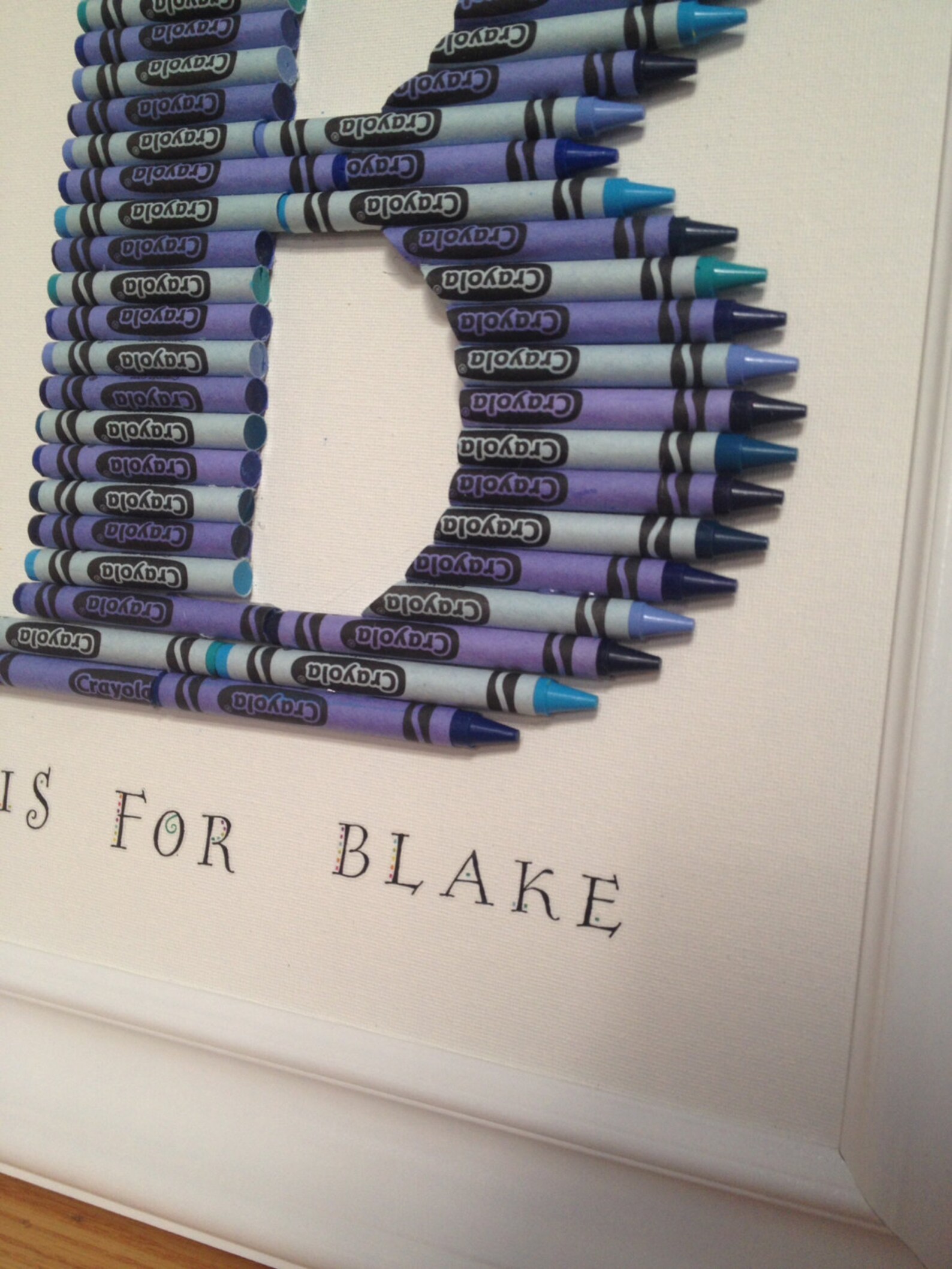 Custom Crayon Monogram Large - Etsy