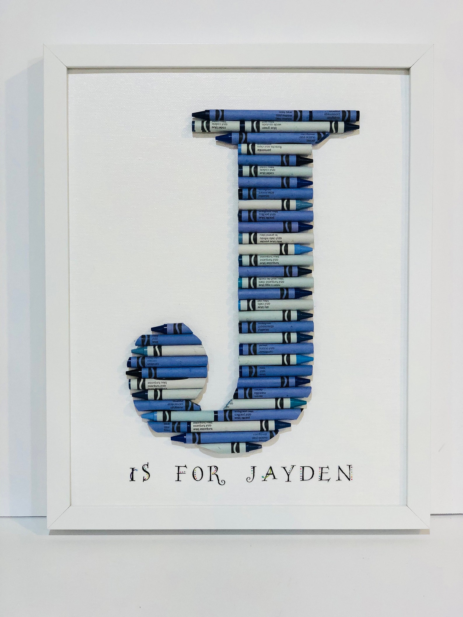 Custom Crayon Monogram Large - Etsy
