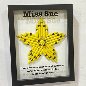 Crayon STAR, Framed Cut Crayon Art, Personalized Star Art, Custom ...
