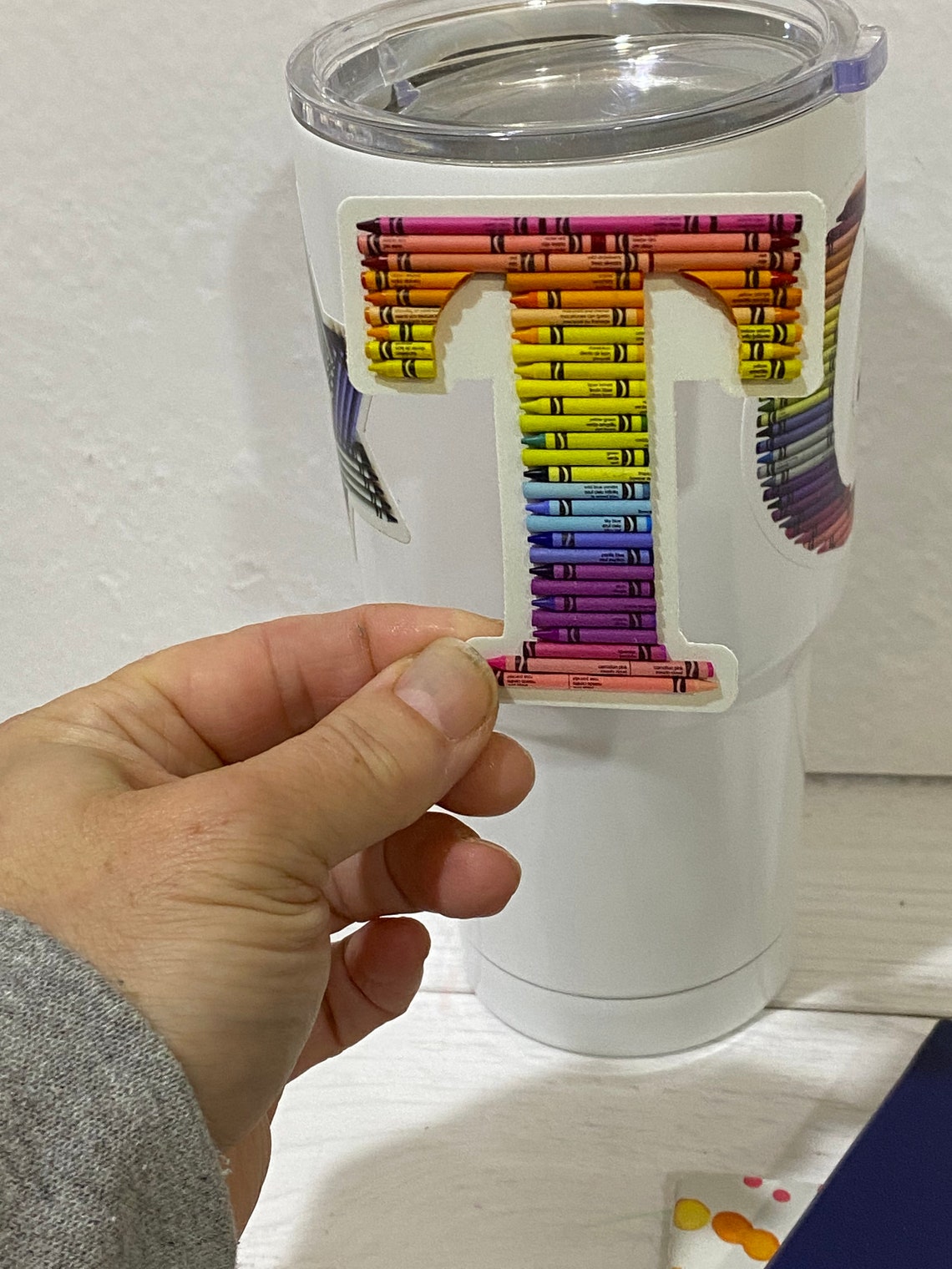 Letter T Alphabet Letter Vinyl Decal Cute Sticker Crayon - Etsy