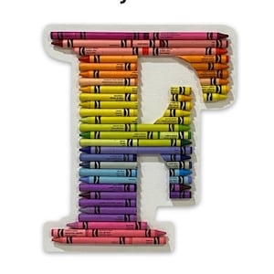 Letter F, Alphabet Letter Vinyl Decal / Cute Sticker / Crayon Monogram ...