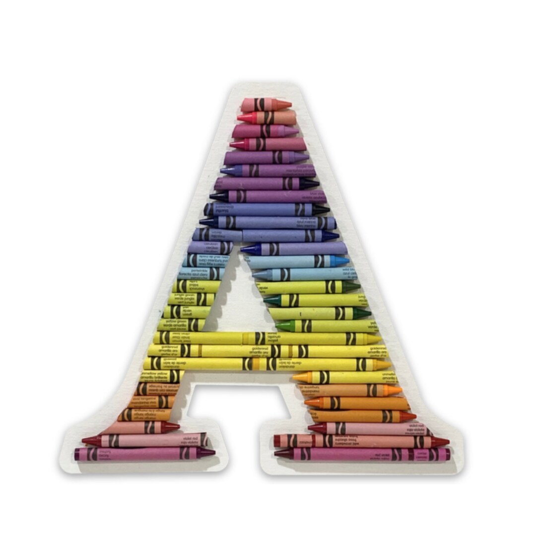 Letter A, Alphabet Letter Vinyl Decal / Cute Sticker / Crayon Monogram ...