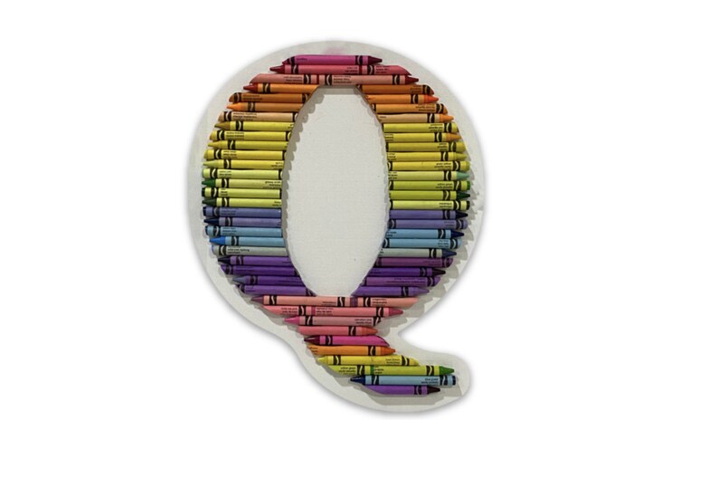 Letter Q Alphabet Letter Vinyl Decal Cute Sticker Crayon - Etsy