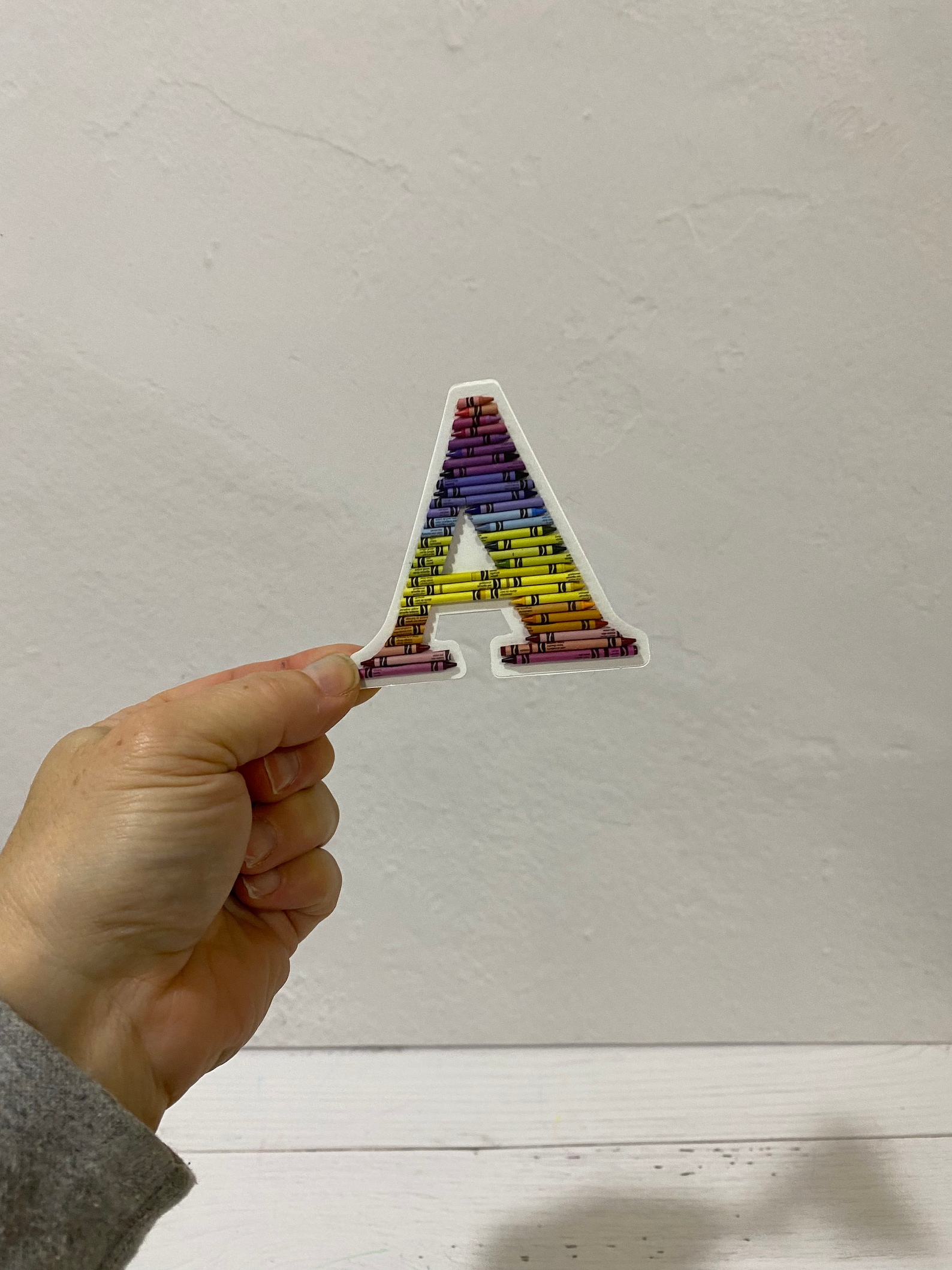 Letter A Alphabet Letter Vinyl Decal / Cute Sticker / Crayon - Etsy