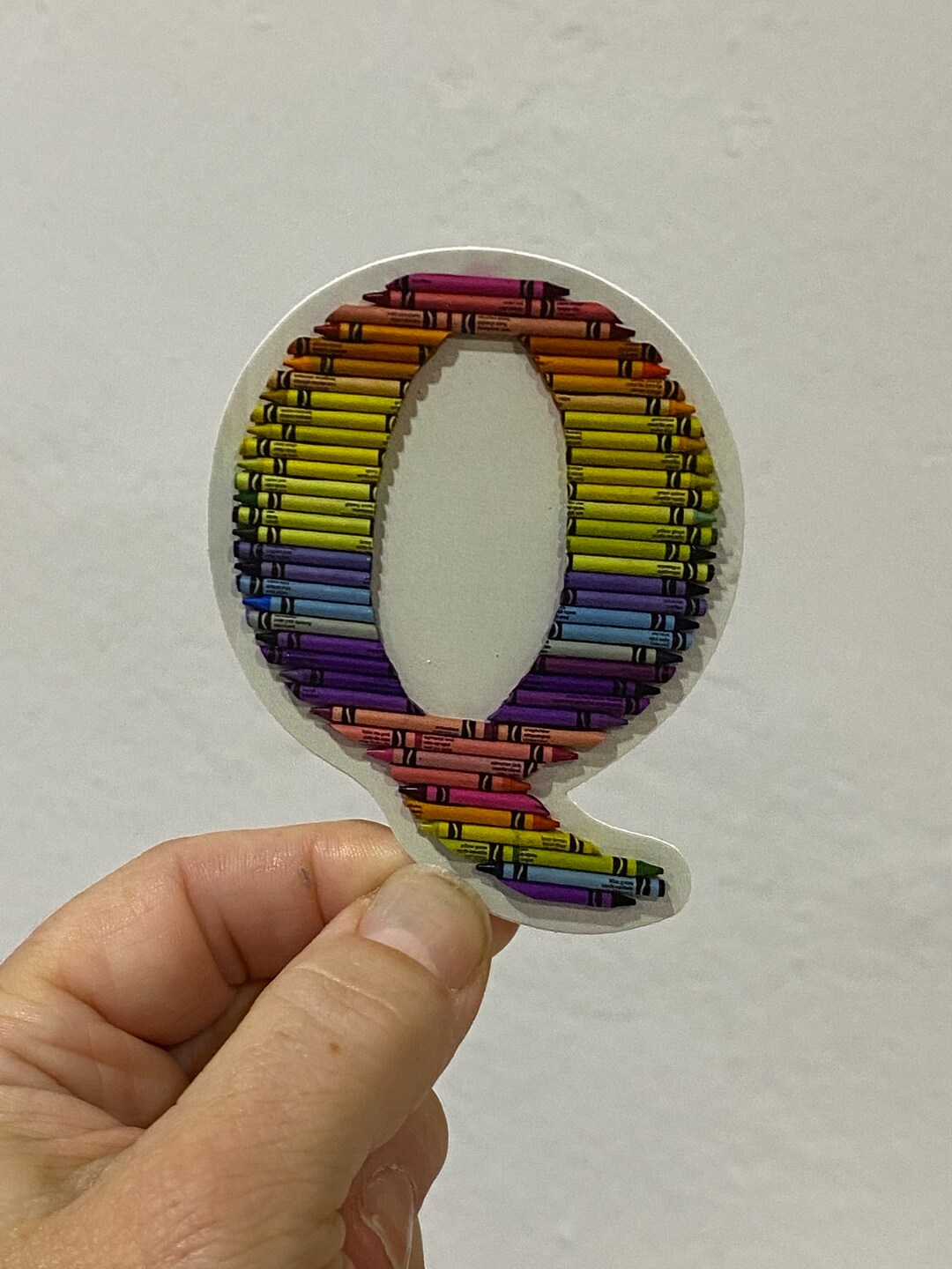 Letter Q, Alphabet Letter Vinyl Decal, Cute Sticker, Crayon Letter ...