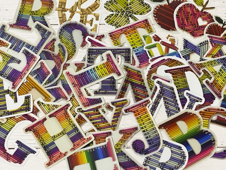 Letter H Alphabet Letter Vinyl Decal / Cute Sticker / Crayon - Etsy