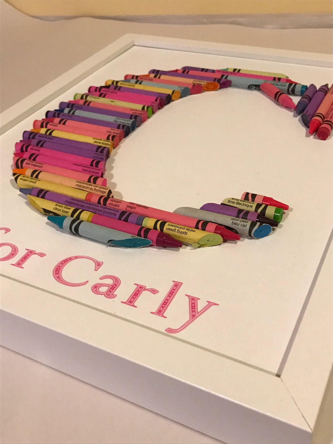 Custom Crayon Monogram Baby Gift Personalized Crayon Letter | Etsy