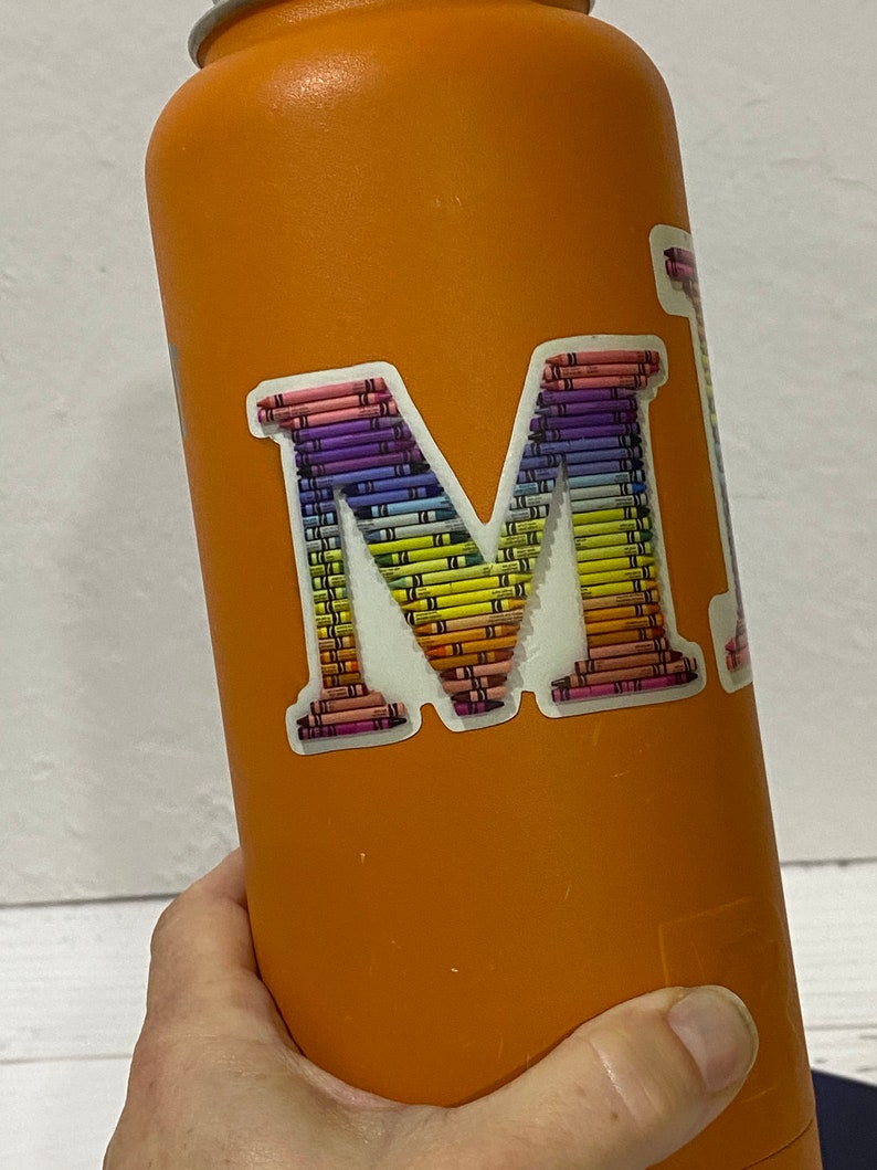 Letter M Alphabet Letter Vinyl Decal Cute Sticker Crayon - Etsy