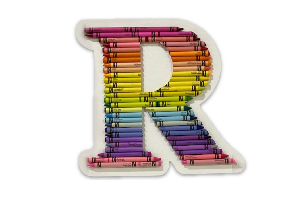 Letter R, Alphabet Letter Vinyl Decal, Cute Sticker, Crayon Letter ...