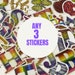 3 Sticker Bundle, Alphabet Letter Vinyl Decal / Letter Sticker/ Cute ...