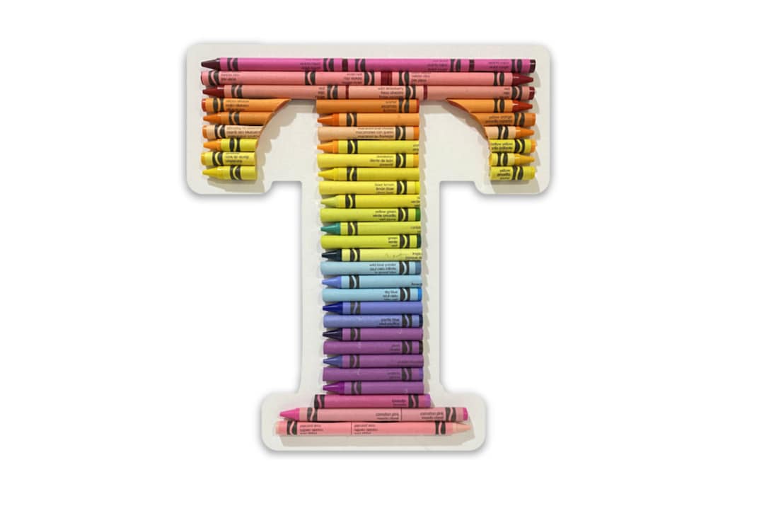 Letter T , Alphabet Letter Vinyl Decal, Cute Sticker, Crayon Letter ...