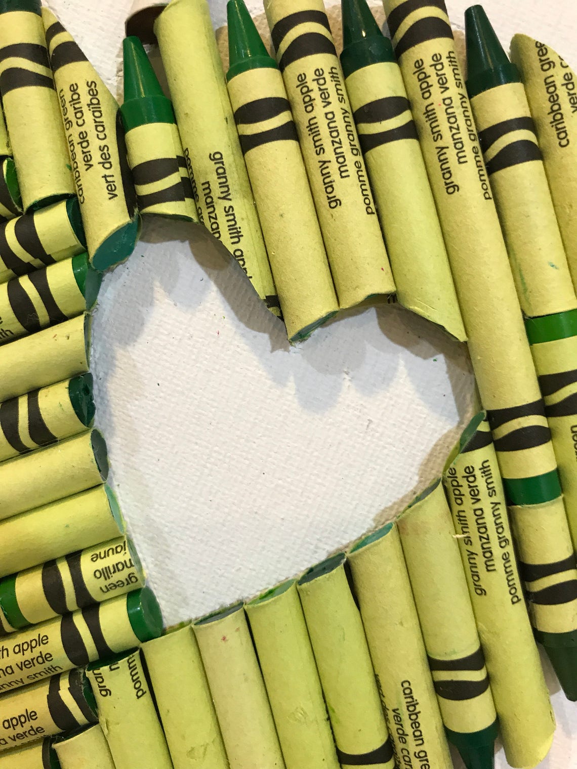 Crayon Apple Teacher Gift Green Apple Framed Crayon - Etsy