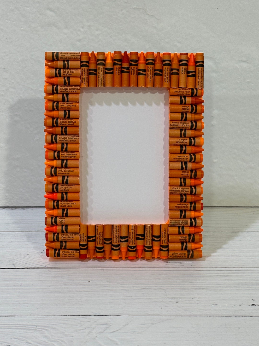 Cut Crayon Picture Frame, Orange Crayon Photo Frame, Teacher ...