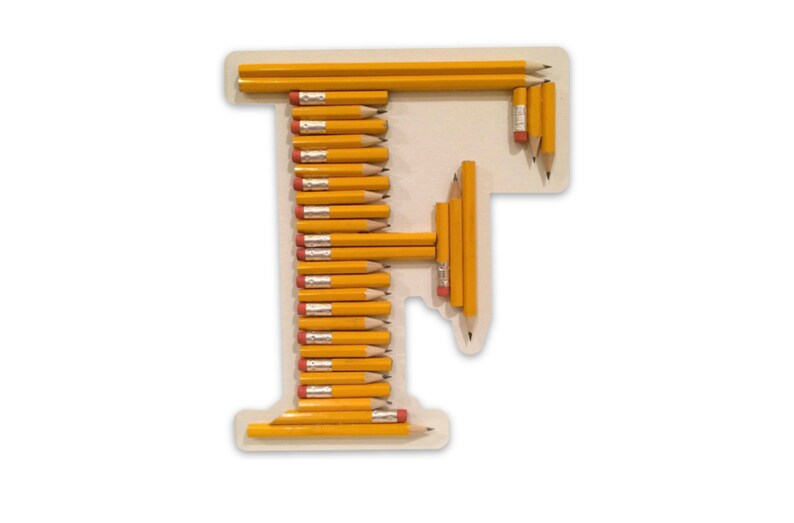 Letter F, Alphabet Letter Vinyl Decal / Cute Sticker / Crayon Monogram ...