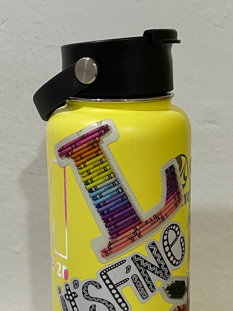 Letter L Alphabet Letter Vinyl Decal Cute Sticker Crayon - Etsy