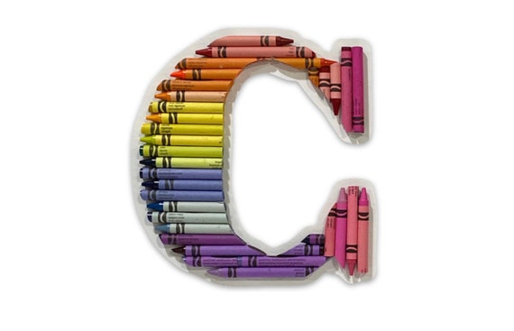 Letter C Alphabet Letter Vinyl Decal / Cute Sticker / Crayon - Etsy