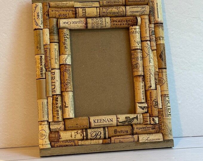 Wine Cork Picture Frame, Large Square Frame, 5x7 Frame Opening, Wine ...