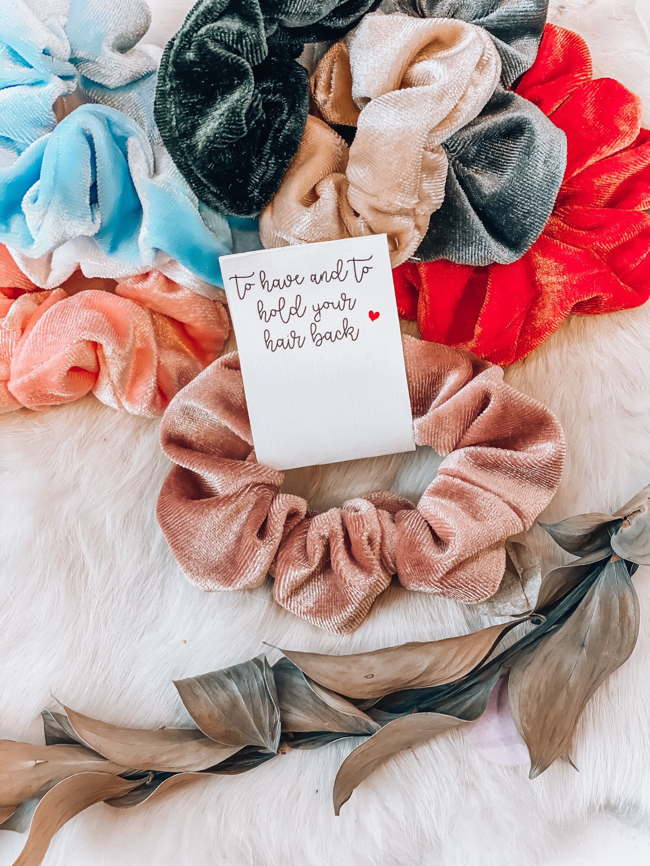 Custom Hair Ties - Srunchie Bridesmaid - Bridal Shower gifts ...