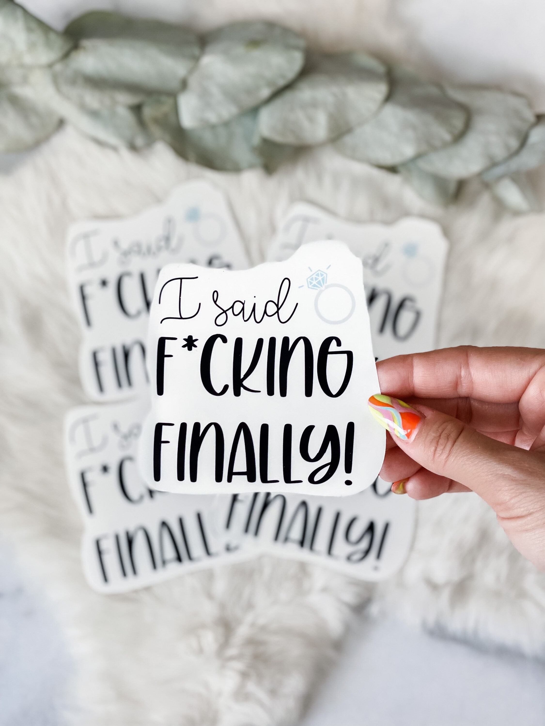 Wedding Stickers, I said yes sticker, mug sticker, tumbler stickers ...