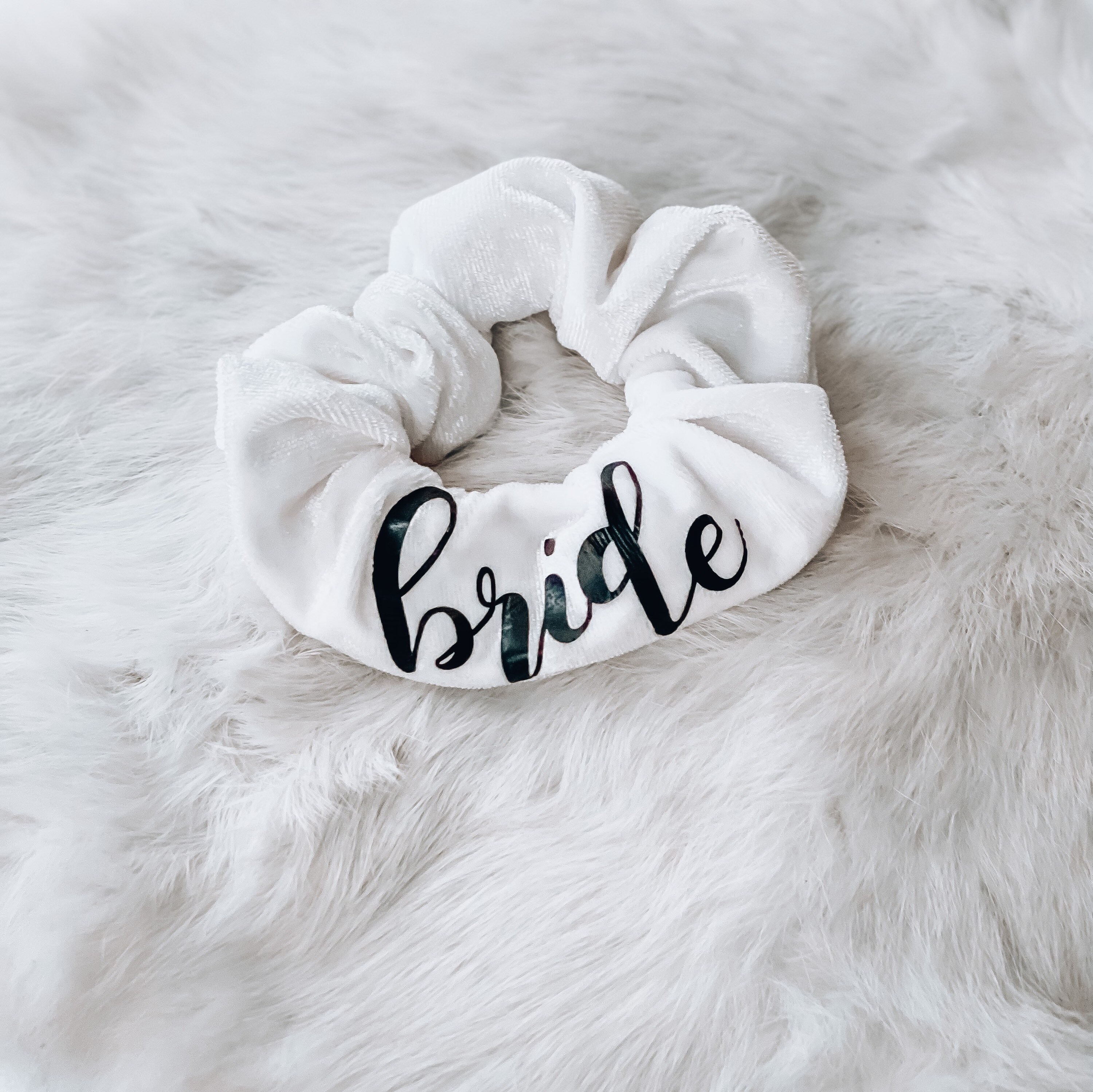 Bride, bridesmaid, etc scrunchies. Bridal party scrunchies, hair ties ...