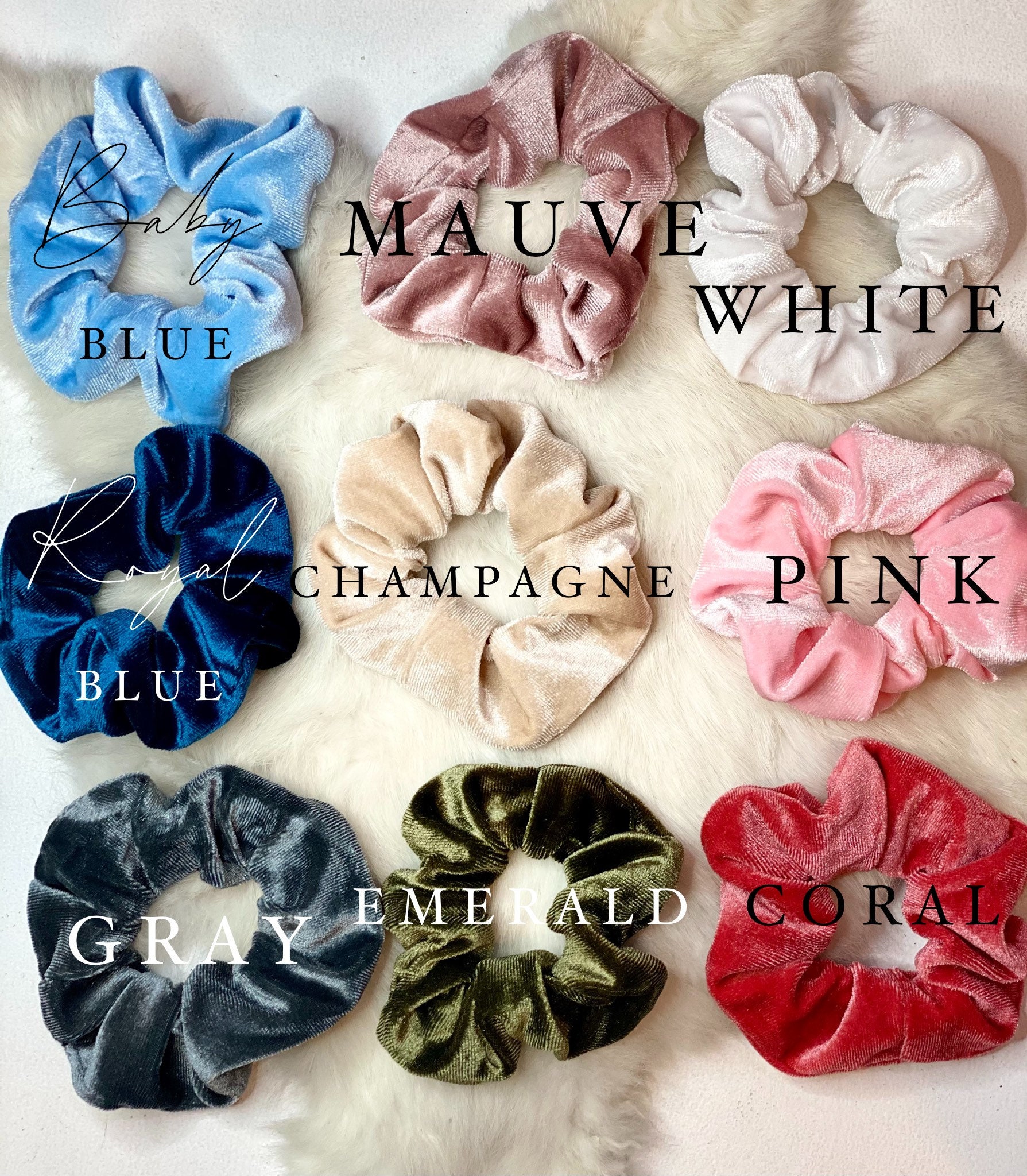 Custom Hair Ties - Srunchie Bridesmaid - Bridal Shower gifts ...