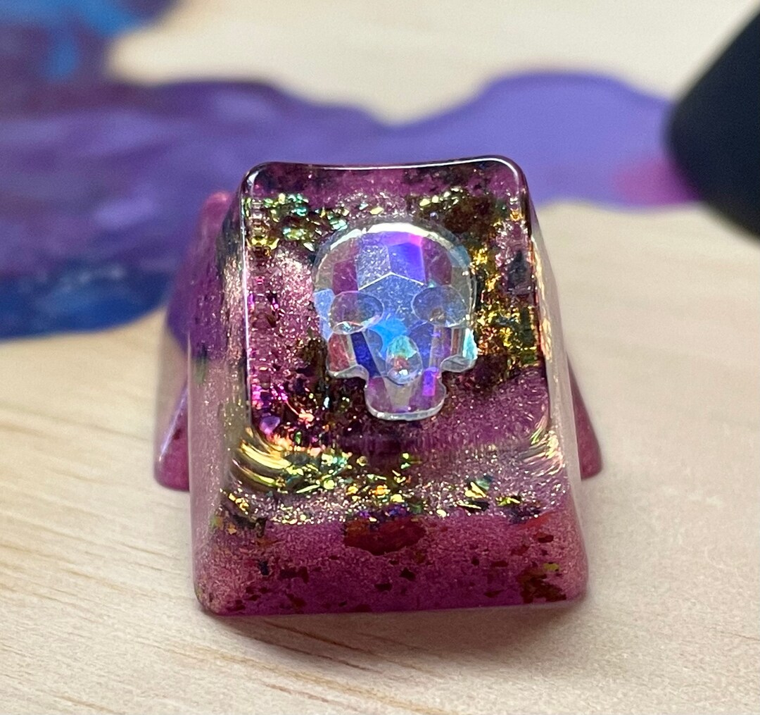 Rose & Gold Crystal Skull Keycap Cherry MX OEM Top Row - Etsy