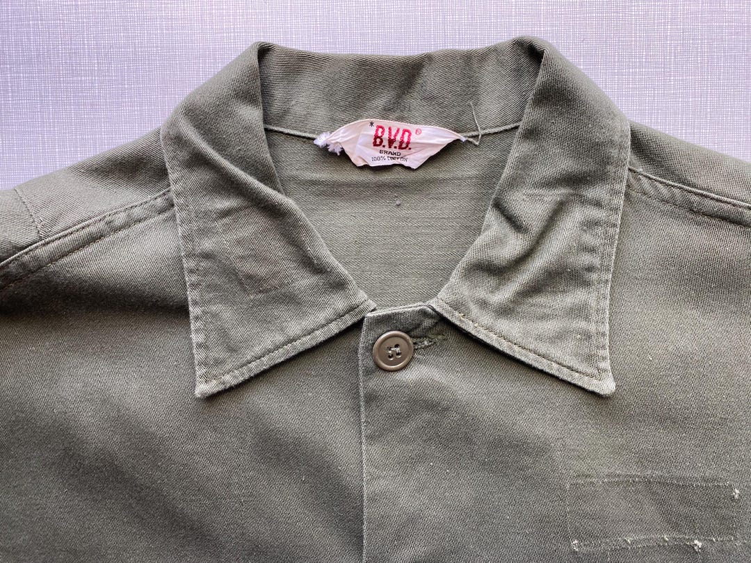 Vintage BVD Army Shirt Circa the 50's - Etsy