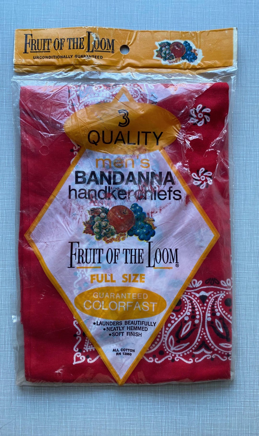 Vintage Fruit of the Loom Bandana Pack Circa the 70's - Etsy