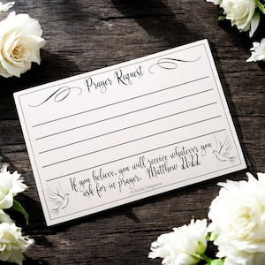 Packs of Prayer Request Cards, Prayer Cards, Give It to God and Let Go ...