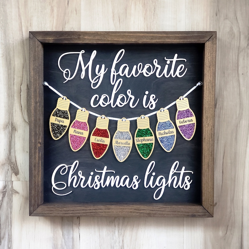 My Favorite Color is Christmas Lights Glitter Light Bulbs - Etsy