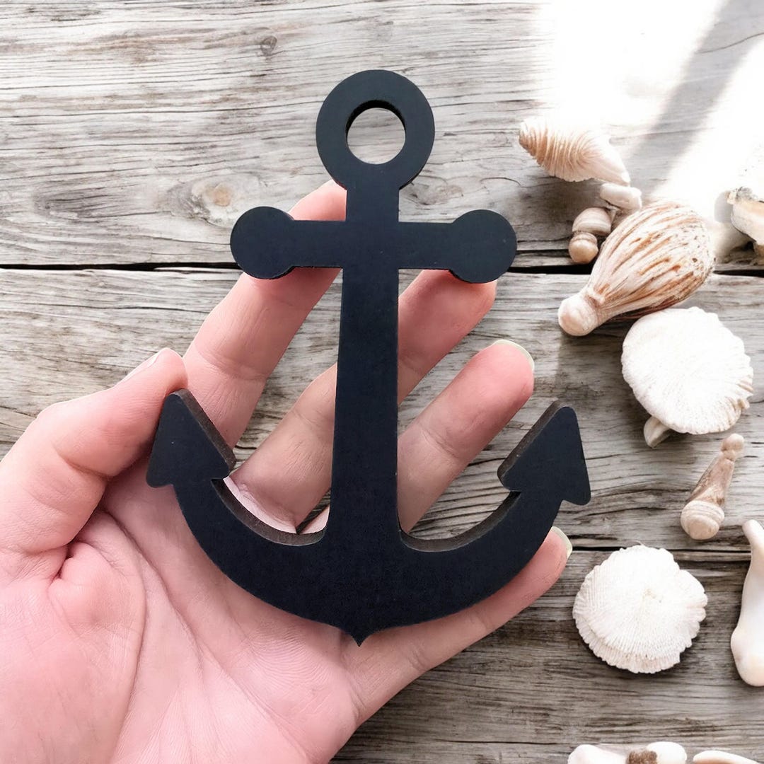 Navy Blue Anchor Ornament Blank - Etsy