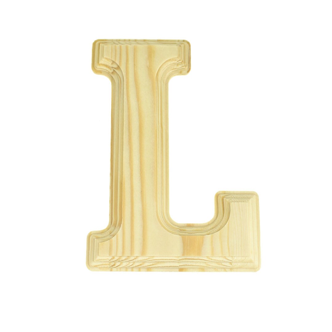 Pine Wood Beveled Wooden Letter L, Natural, 5-13/16-inch - Etsy Pine Wood Beveled Wooden Letter L, Natural, 5-13/16-inch - Etsy