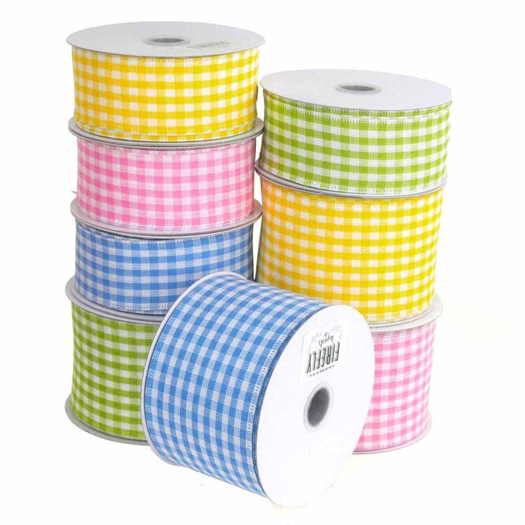 Gingham Polyester Ribbon Wired Edge, 10 Yards - Etsy