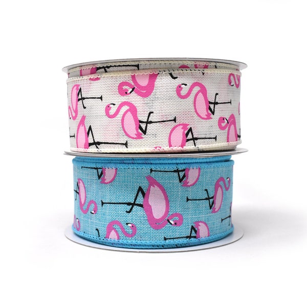 Flamingo Ribbon Wired - Etsy