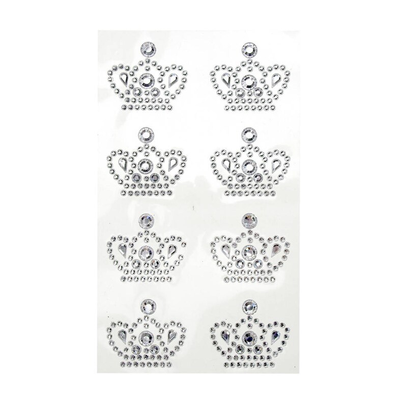 Royal Crown Adhesive Rhinestone Stickers 8-count - Etsy