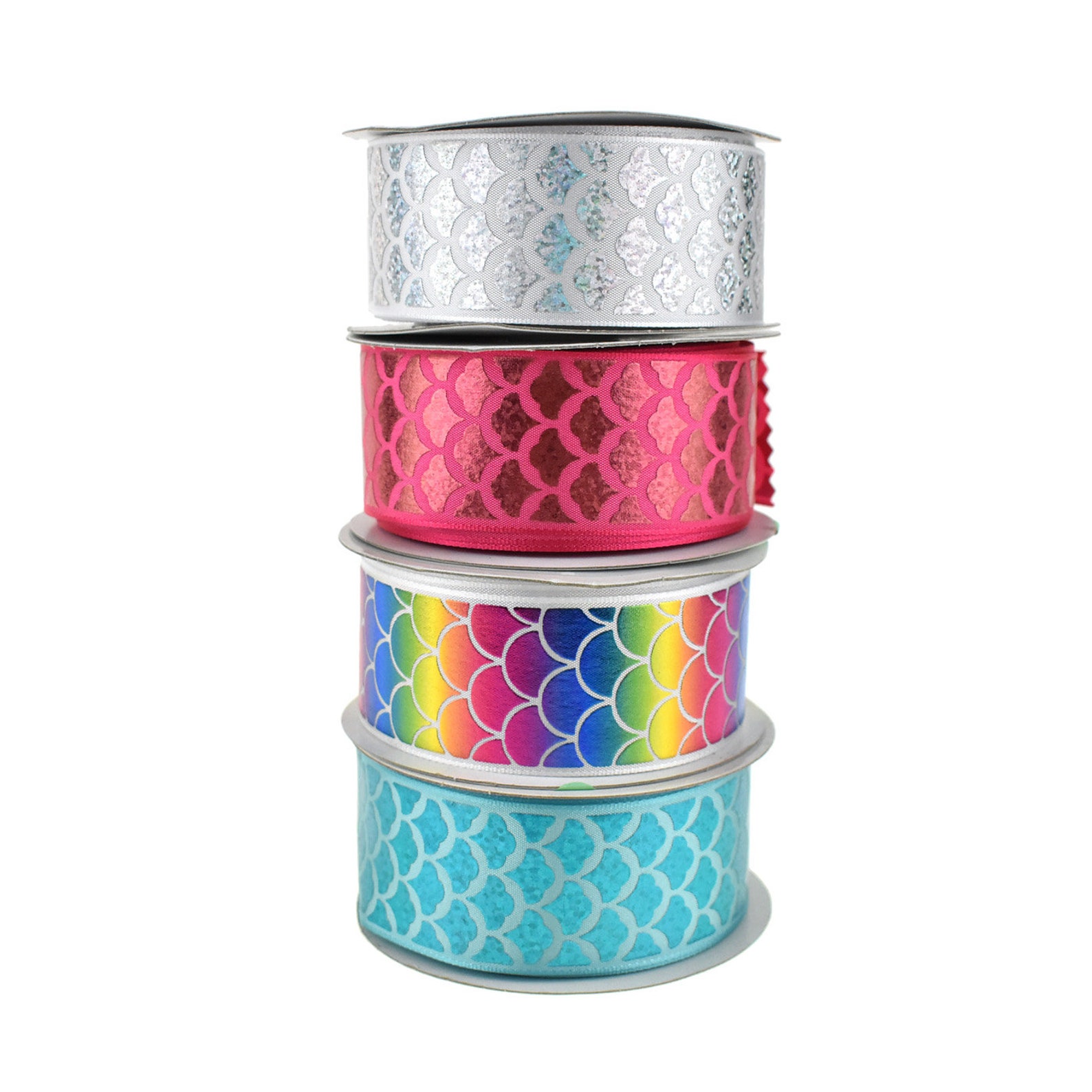 Mermaid Scales Laser Printed Ribbon 1-1/2-inch 10-yard | Etsy