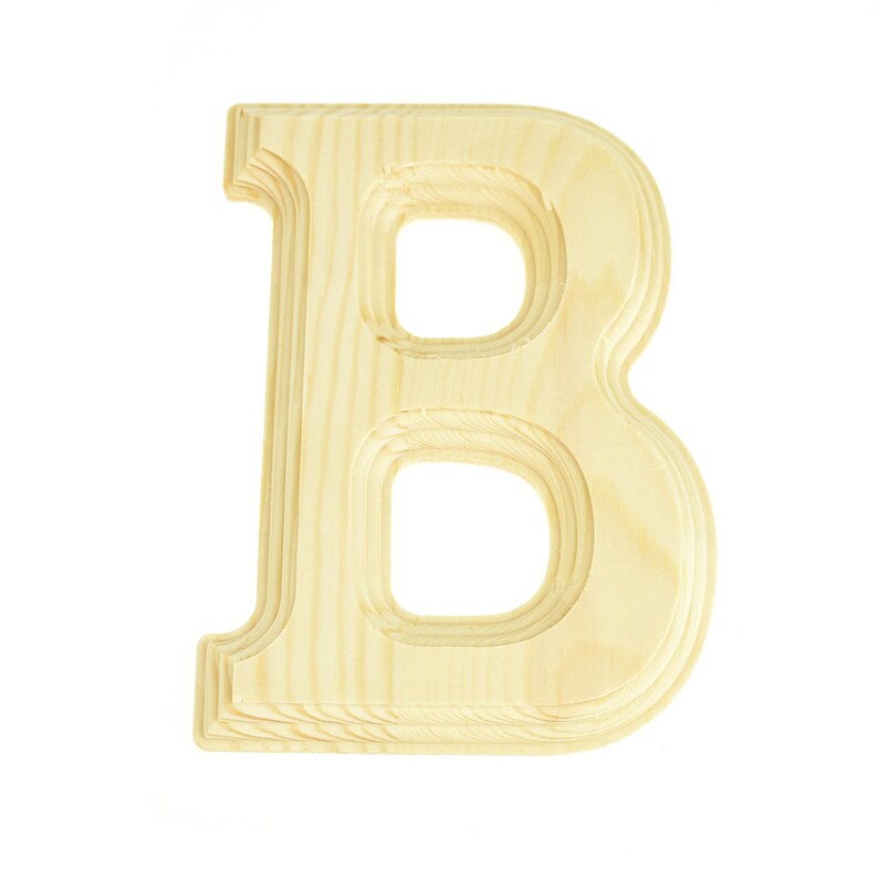 Pine Wood Beveled Wooden Letter B, Natural, 5-13/16-inch - Etsy Pine Wood Beveled Wooden Letter B, Natural, 5-13/16-inch - Etsy