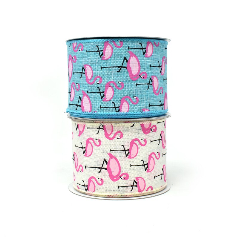 Flamingo Ribbon Wired - Etsy