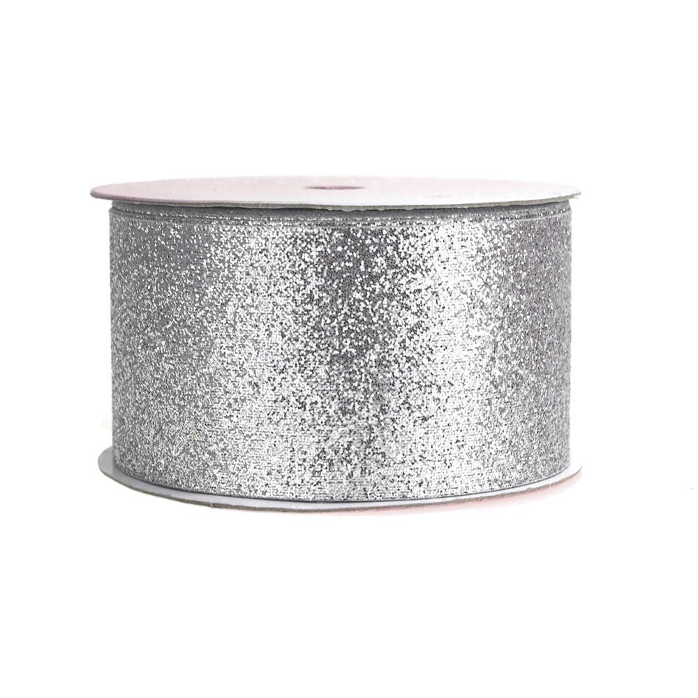 Metallic Glitter Christmas Ribbon 1-1/2-Inch 4-Yard | Etsy