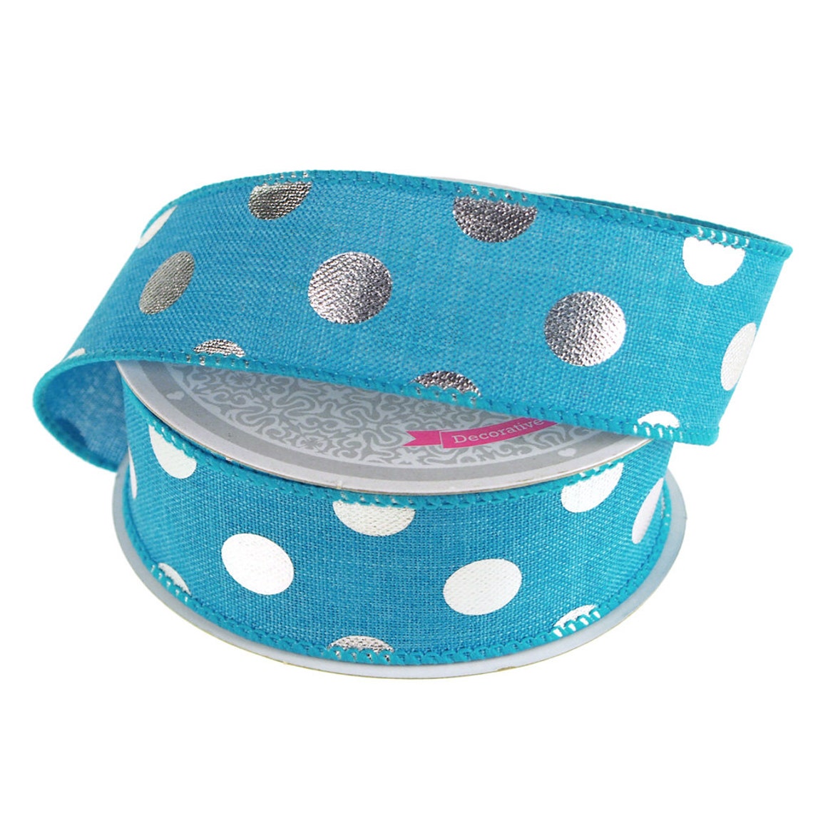 Metallic Dots Wired Canvas Ribbon 1-1/2-inch 10 Yards - Etsy