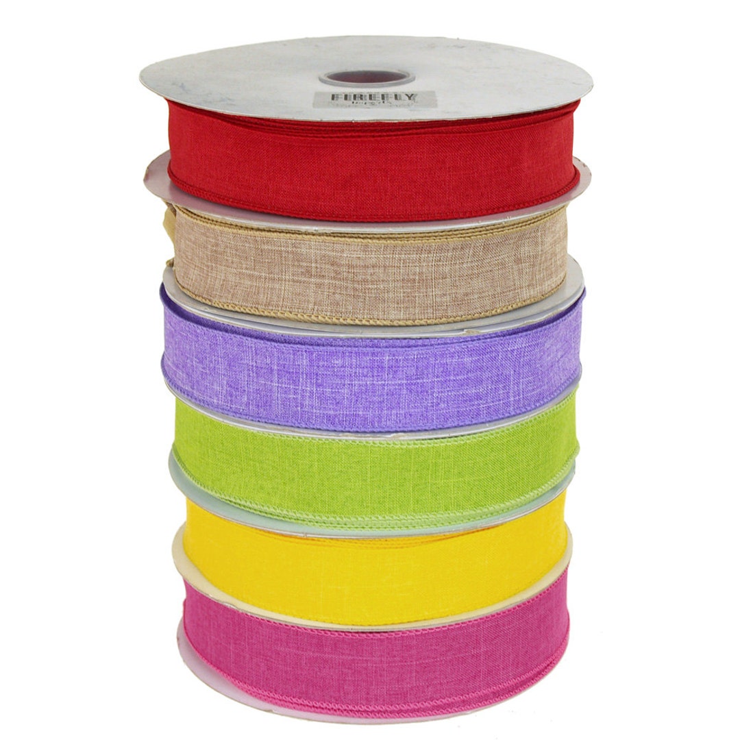 Linen Fabric Ribbon Wired Edge, 1-1/2-inch, 50 Yards - Etsy
