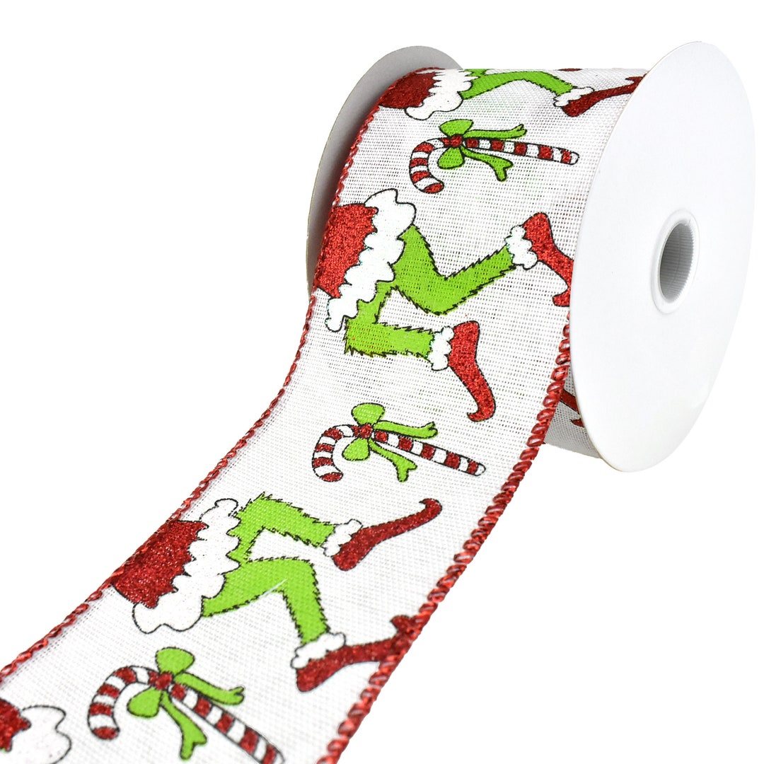 Christmas Monster Legs Wired Edge Ribbon, 2-1/2-inch, 10-yard - Etsy