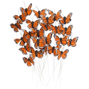 Mini Monarch Butterfly Floral Craft Picks, 2-inch, 24-count - Etsy