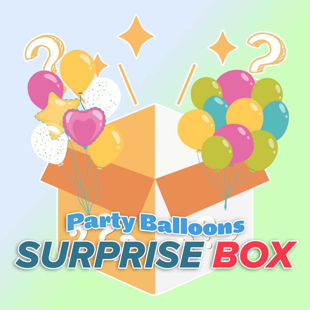 Assorted Party Balloon Surprise Box Medium - Etsy