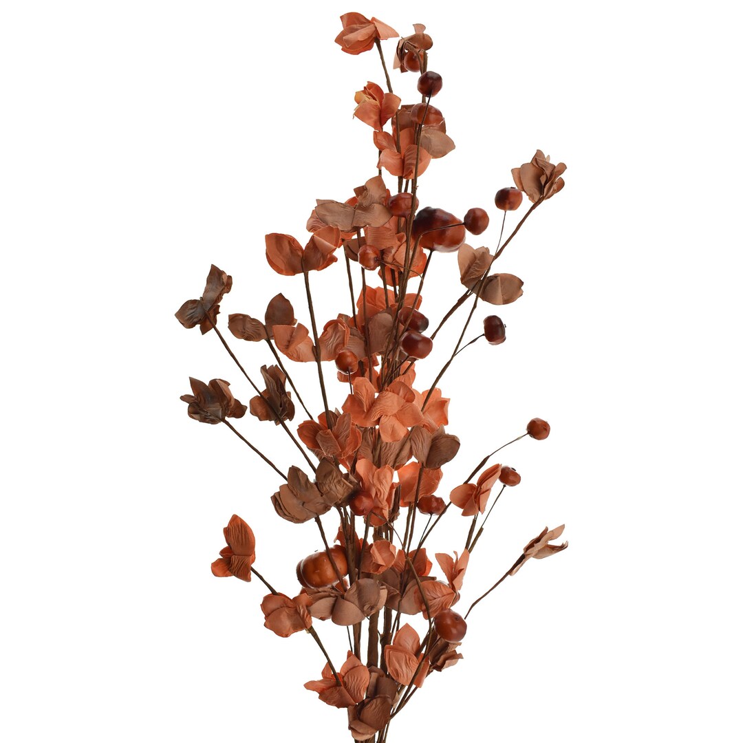 Artificial Mini Pumpkins and Dry Leaves Branch 30-inch - Etsy