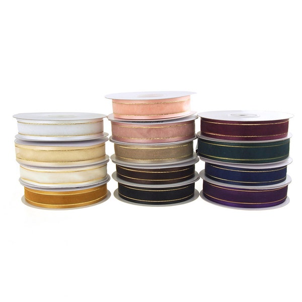 Gold Edge Ribbon - Etsy